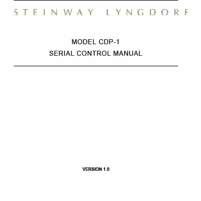 Download CDP-1 serial control manual - Steinway Lyngdorf