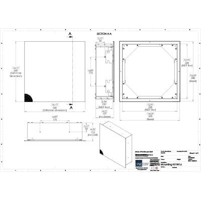 Mounting kit technical drawings - Steinway Lyngdorf